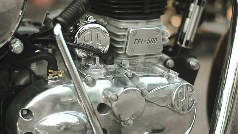 Motorcycle side pan 04 stock video. Video of chrome, race - 76309097