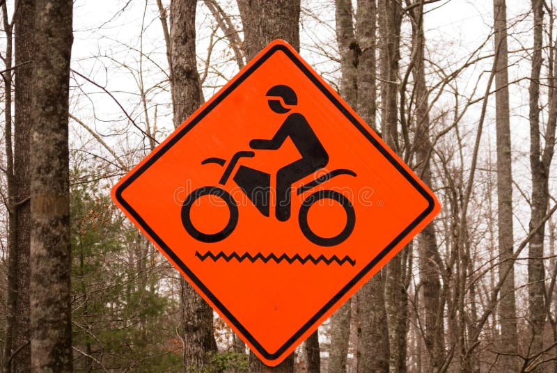 Motorcycle sign stock image. Image of trees, isolated - 4705773