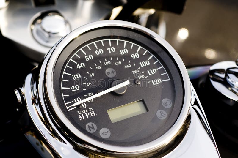 Motorcycle speedometer stock photo. Image of macro, racing - 57400236