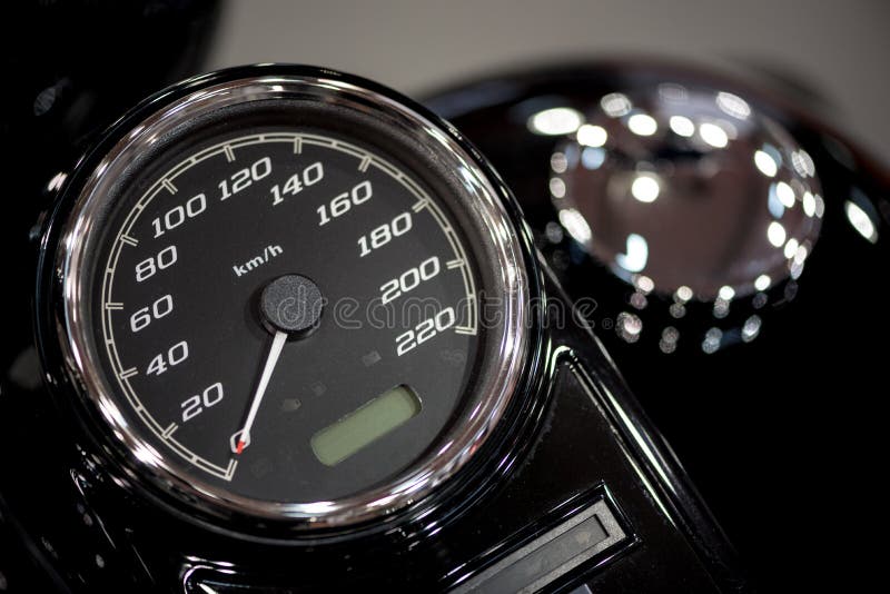 Motorcycle speedometer stock image. Image of retro, chrome - 149659169