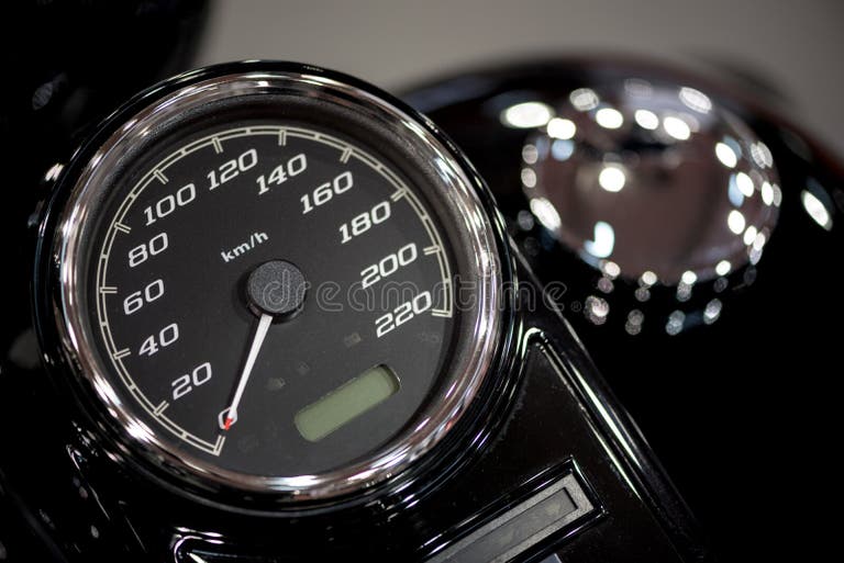Motorcycle speedometer stock image. Image of retro, chrome - 149659169