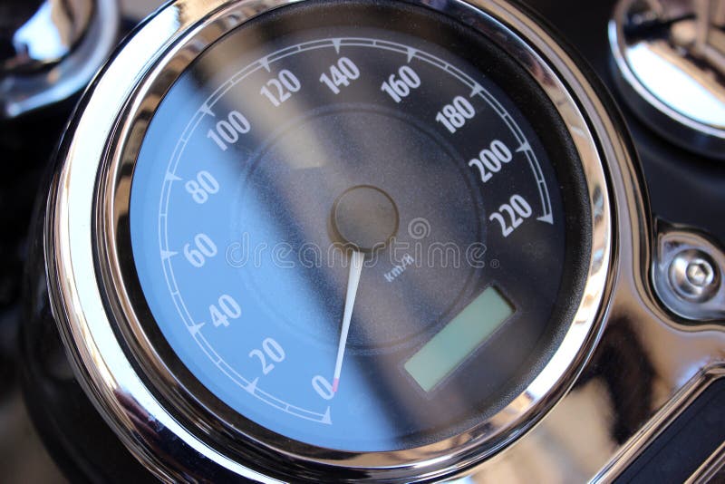 Motorcycle Speedometer stock photo. Image of detail, metallic - 60631368