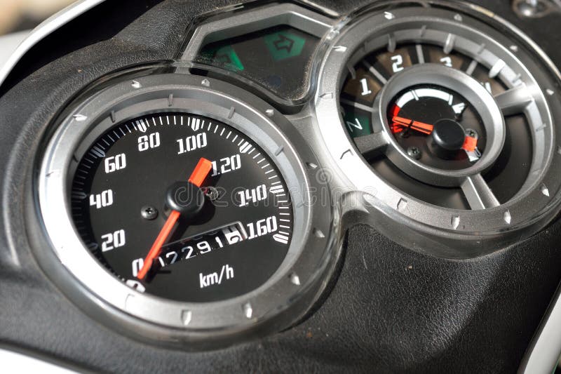 Motorcycle speedometer stock photo. Image of macro, racing - 57400236