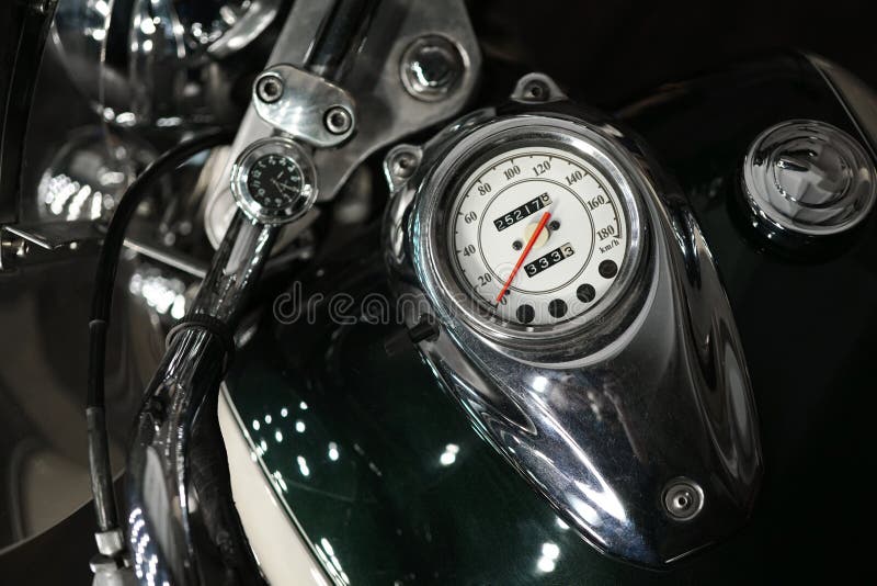 Motorcycle Speedometer Close-up Stock Photo - Image of mocap, tire ...
