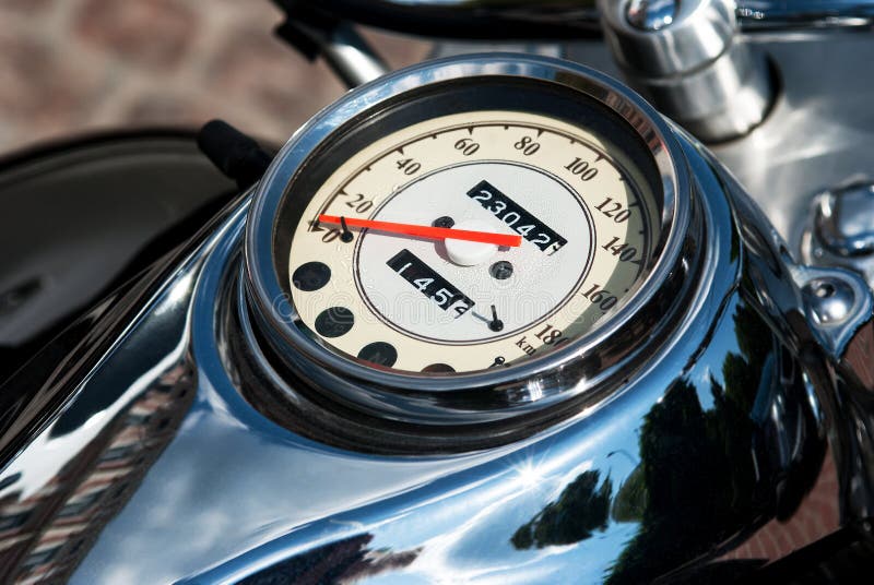 Motorcycle speedometer stock photo. Image of macro, racing - 57400236