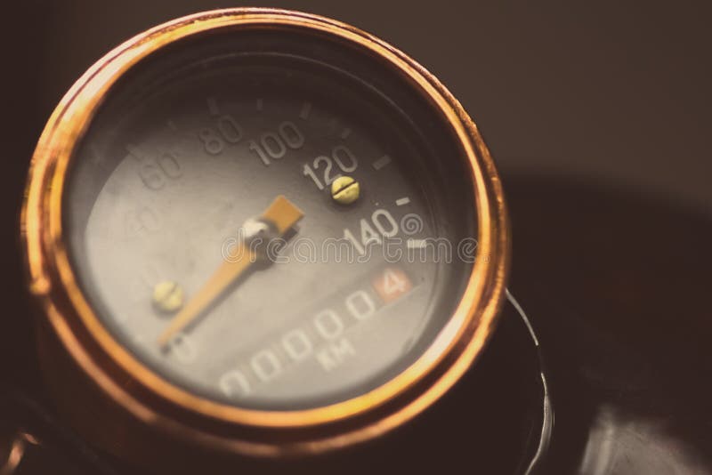 Old motorcycle amp meter stock image. Image of instrument - 124768401