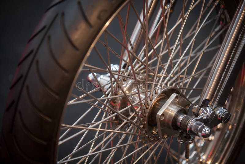 Motorcycle spoke wheel stock photo. Image of balance - 82558434
