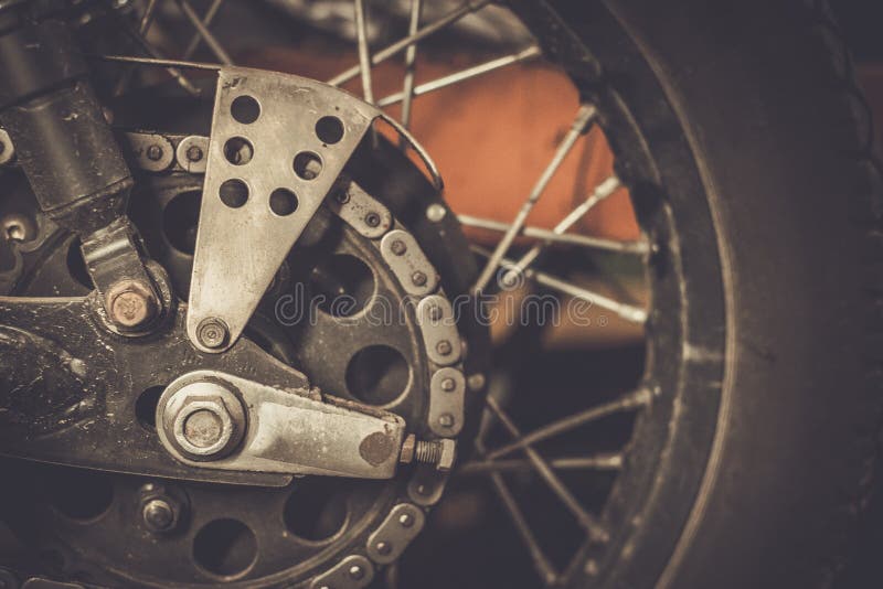 Motorcycle Sprocket and Chain Stock Image - Image of history, bike ...