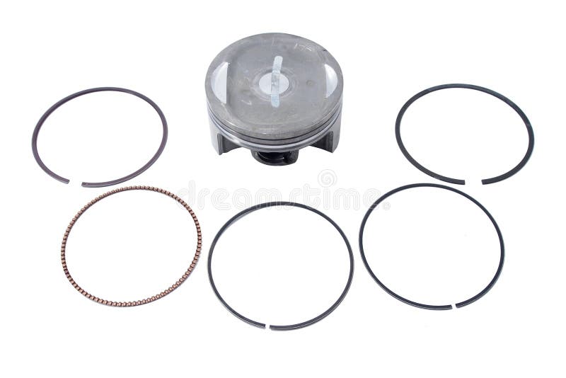 Motorcycle 4 Strokes Engine Piston and Rings Stock Image - Image of ...