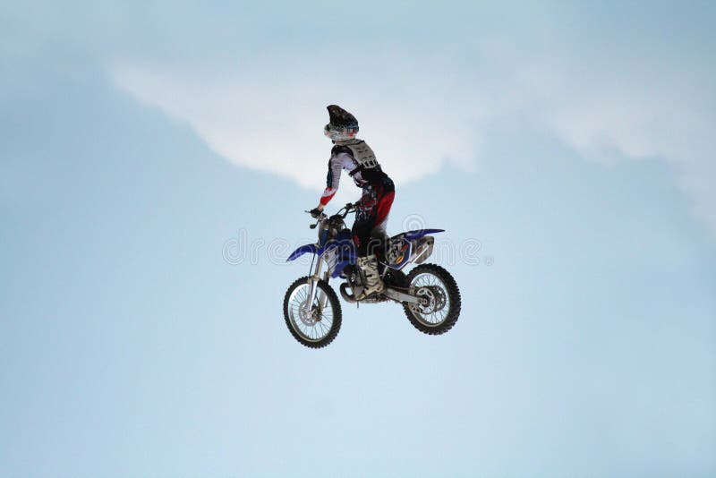 Motorcycle Stunt Acrobatics Stock Image - Image of flies, sport: 5059955