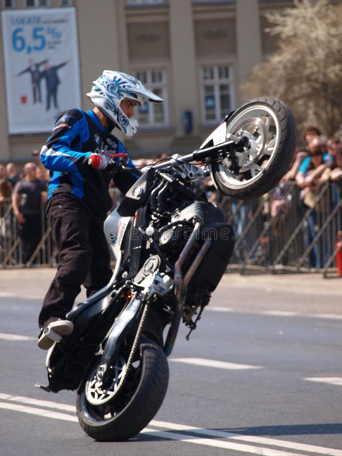 Motorcycle Stunts, Lublin, Poland Editorial Stock Photo - Image of ...