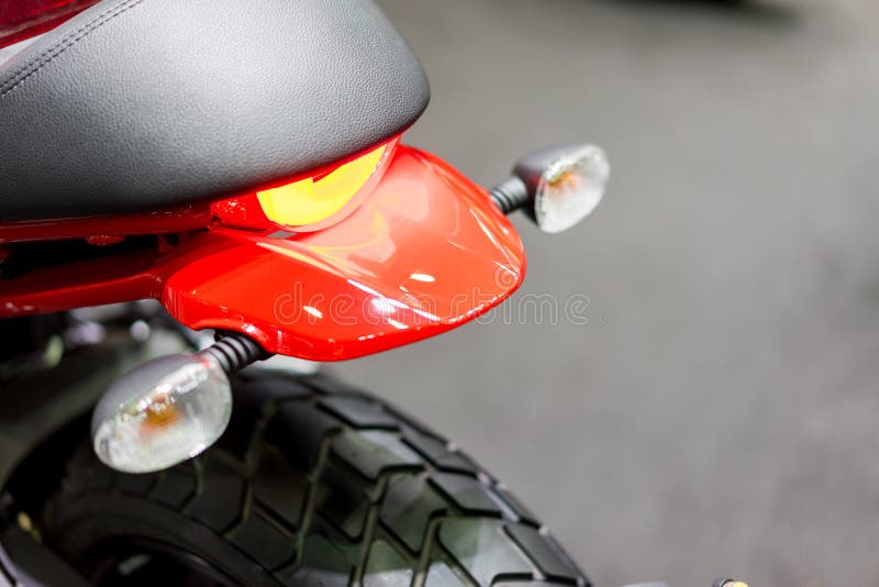 The Motorcycle Style Vintage Classic Red Stock Image - Image of tire ...