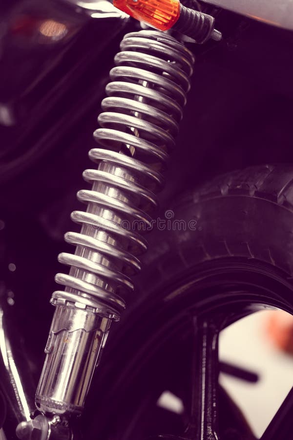 Motorcycle suspension stock photo. Image of comfort, automotive - 53778488