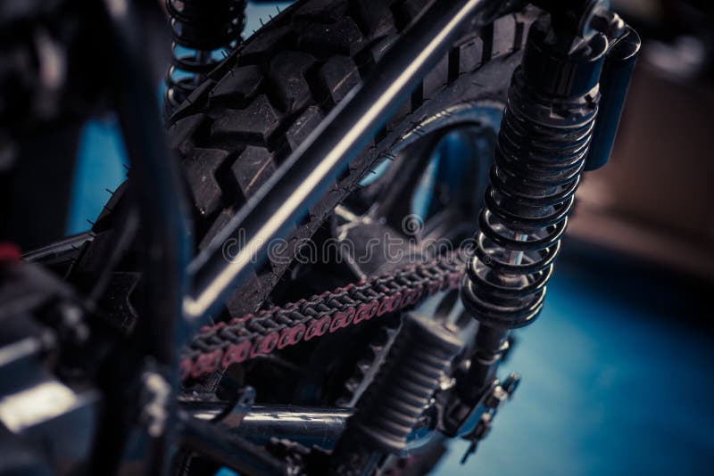 Motorcycle suspension stock photo. Image of shock, device - 73095530