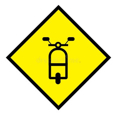 Motorcycle Symbol on Yellow Sticker, Bike Riding Concept Stock Vector ...