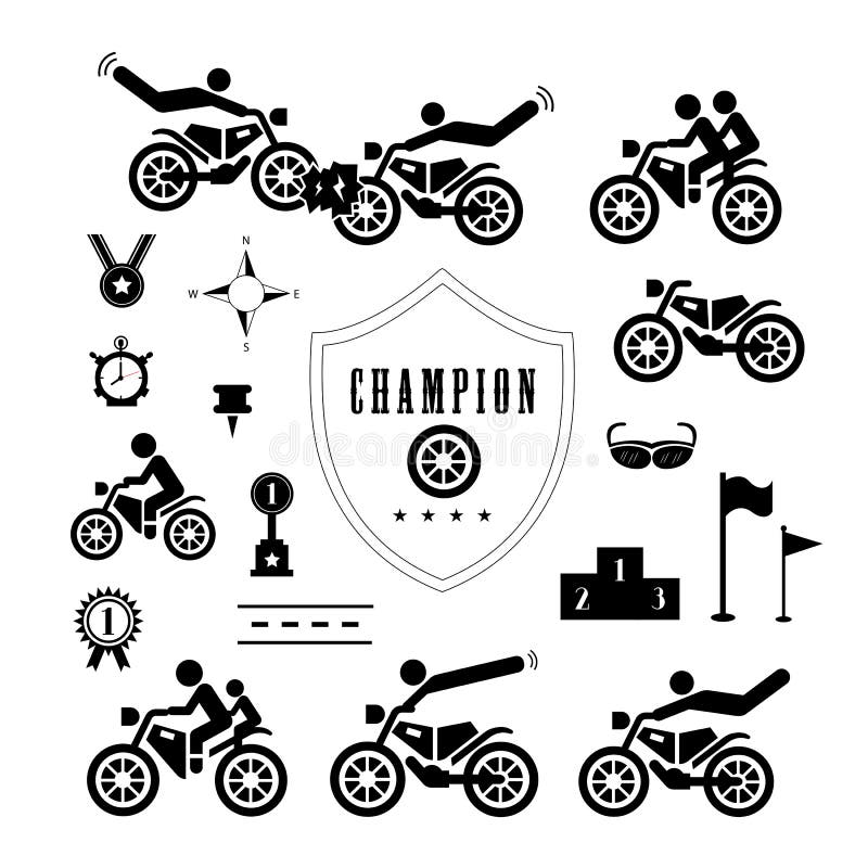 Motorcycle symbol stock vector. Illustration of championship - 76373124