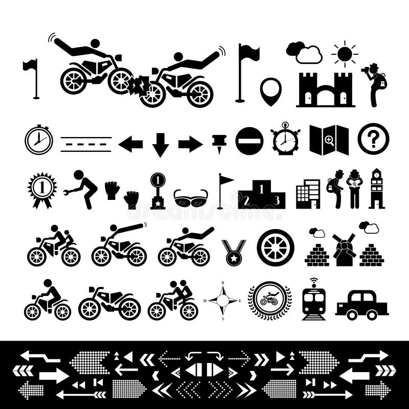 Motorcycle symbol stock vector. Illustration of transportation - 16959936