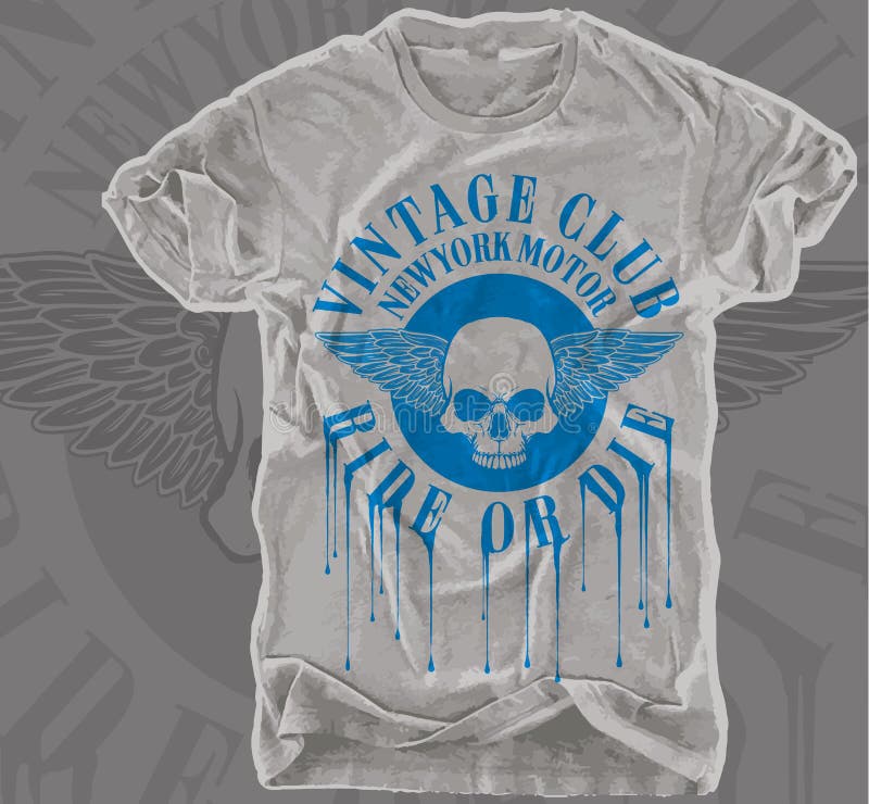 Motorcycle Tee Graphic Design Stock Vector - Illustration of motor ...