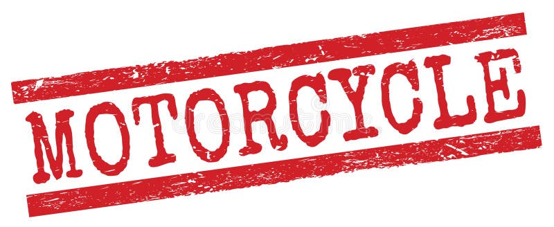 MOTORCYCLE Text on Red Lines Stamp Sign Stock Illustration ...