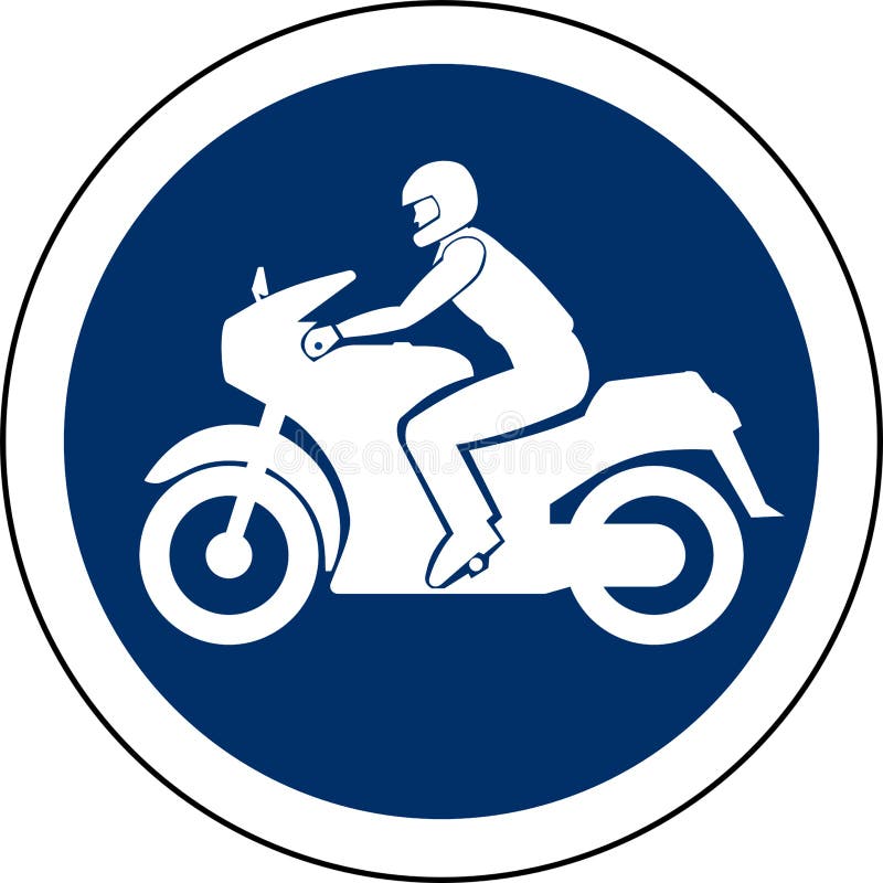 Motorcycle traffic sign stock illustration. Illustration of organ ...