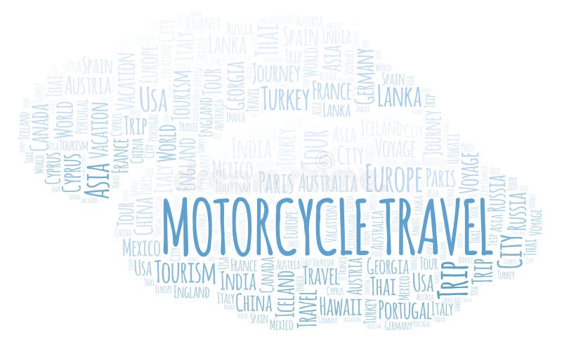 Motorcycle Travel Word Cloud. Stock Illustration - Illustration of ...