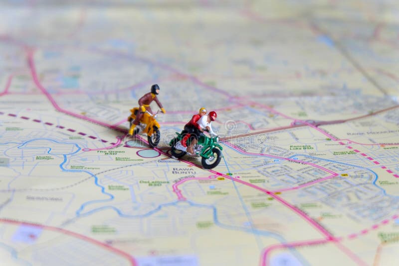 Motorcycle Travelling Miniature Stock Image - Image of macro, touring ...