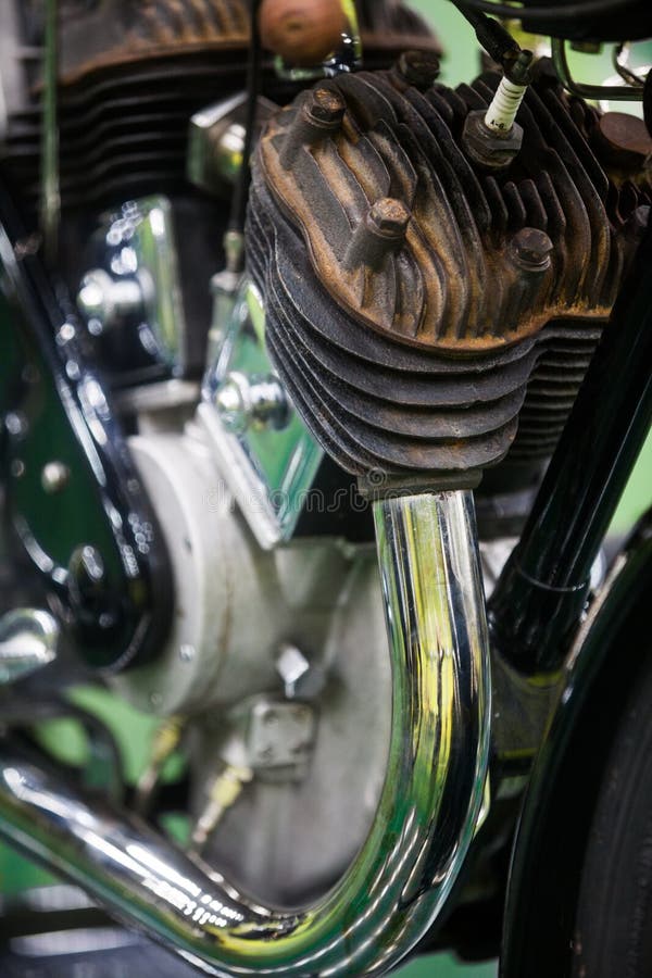 Motorcycle V Twin engine stock image. Image of transportation - 132059471