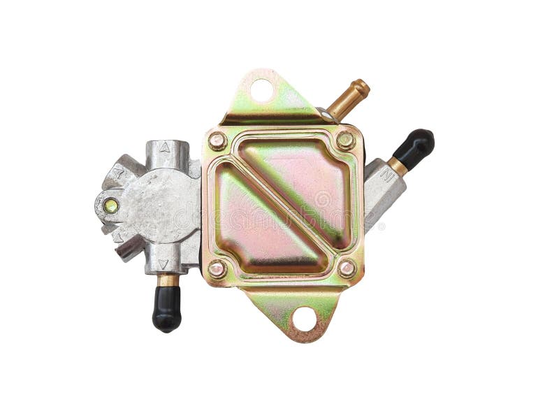 Motorcycle Vacuum Fuel Pump Back View Stock Photo - Image of white ...