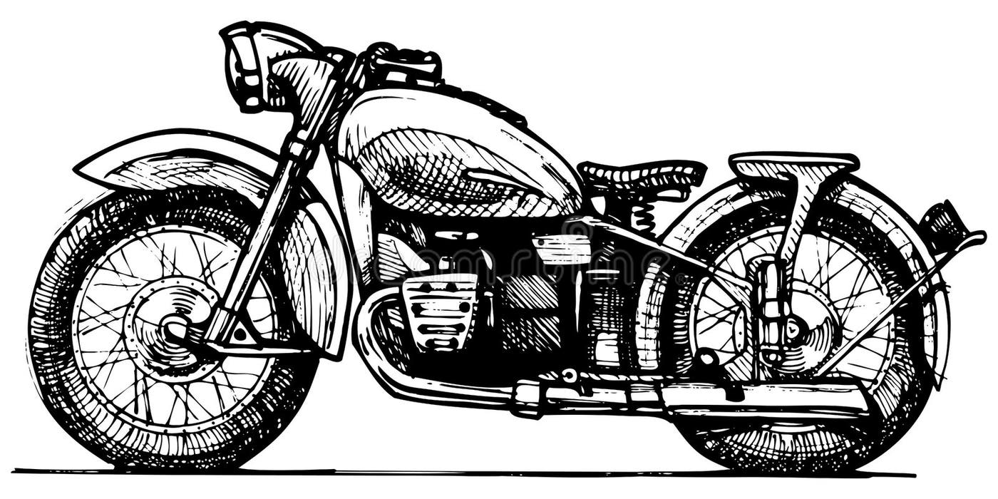 Drawing Motorcycle Stock Illustrations – 19,140 Drawing Motorcycle ...