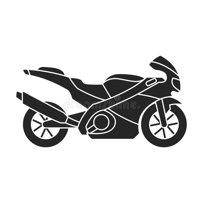 Motorcycle Vector Icon.Black Vector Icon Isolated on White Background ...