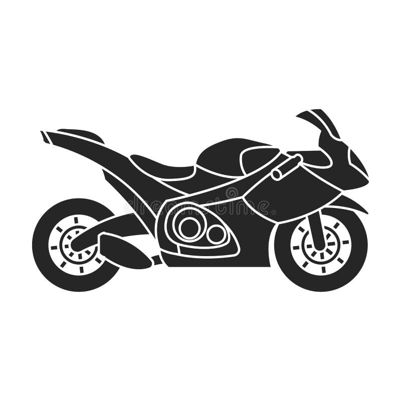 Motorcycle Vector Icon.Black Vector Icon Isolated on White Background ...