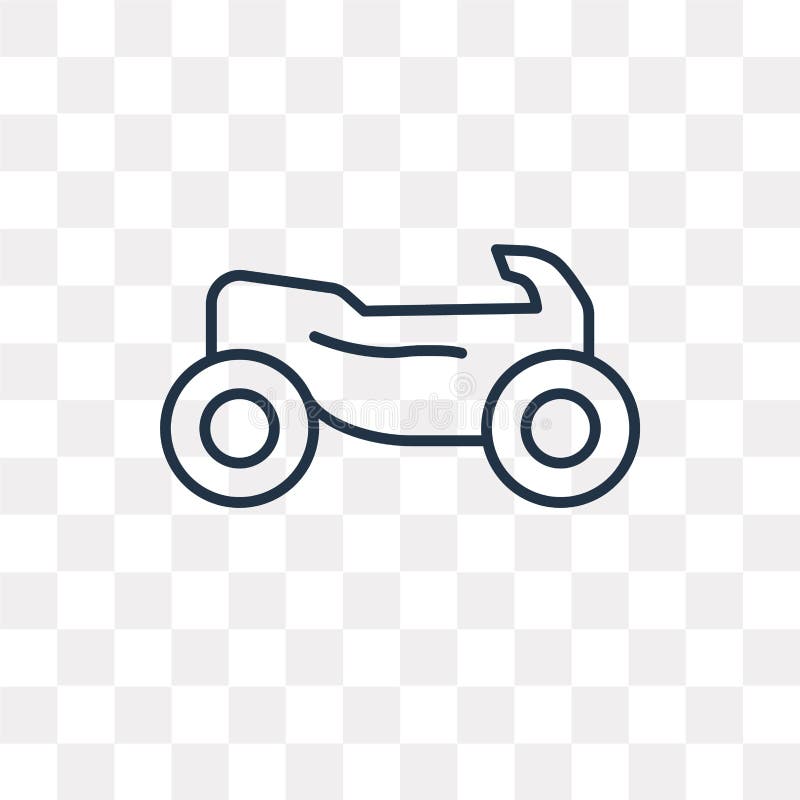 Motorcycle Vector Icon Isolated on Transparent Background, Linear ...