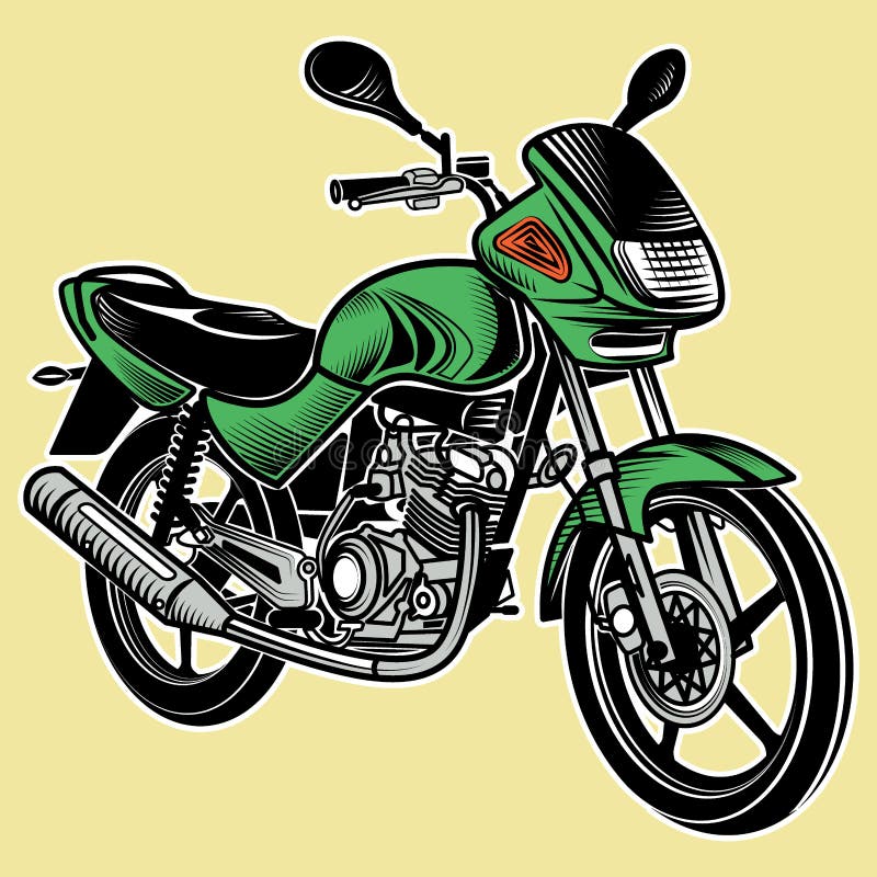Motorcycle Vector Illustration. Stock Vector - Illustration of power ...