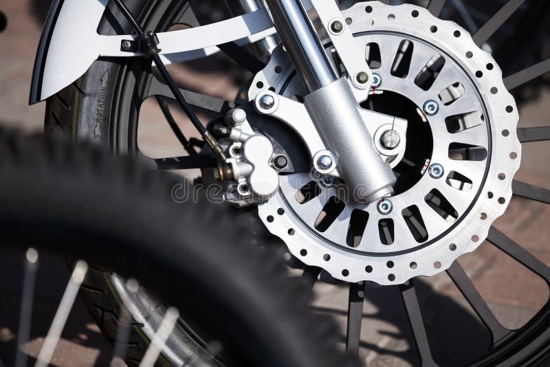 Motorcycle wheel breaks stock image. Image of brake, tire - 30892475