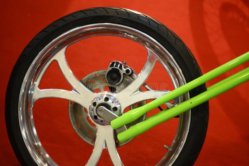 Motorcycle wheel stock photo. Image of rubber, wheel - 61005958