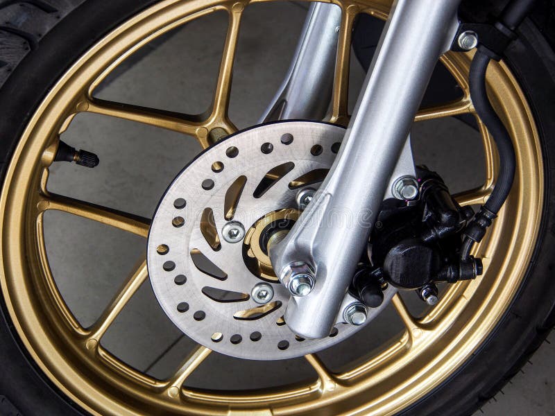Motorcycle Wheel with Disc Brake Stock Photo - Image of disk, motorbike ...