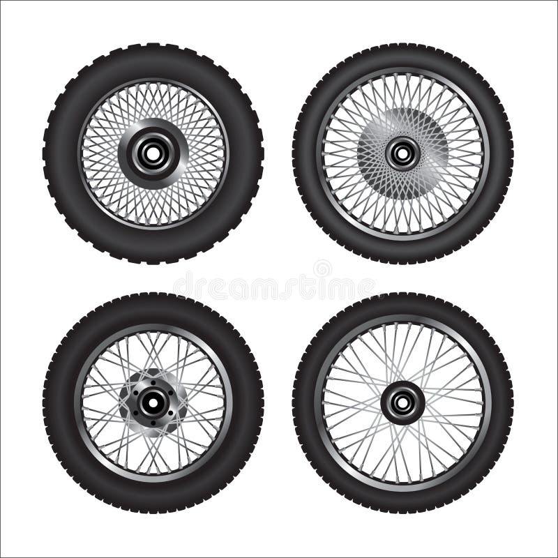 Motorcycle wheels stock vector. Illustration of vehicle - 40349760