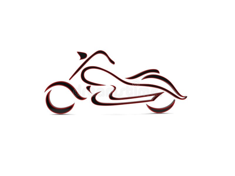 Motorbike symbol, tattoo stock vector. Illustration of graphic - 24537575