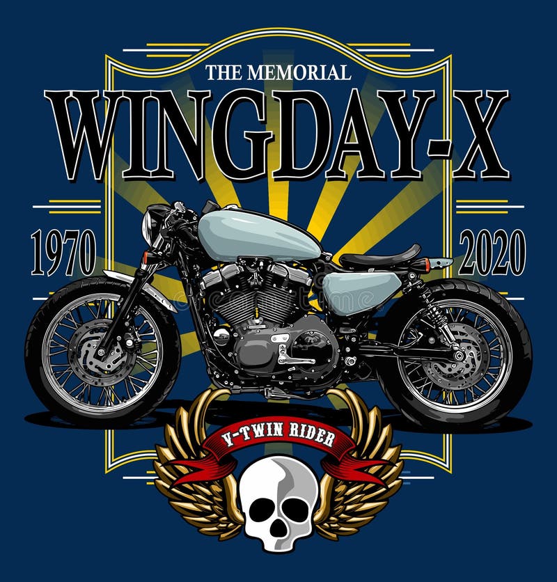 Motorcycle and Wing Day Pin Stock Vector - Illustration of motorcycle ...