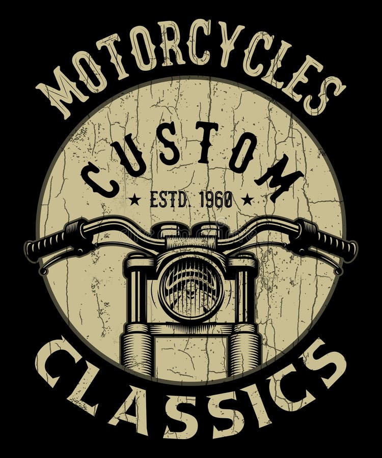 Motorcycles Custom Estd 1960 Classics, Motorcycle T-shirt Design ...