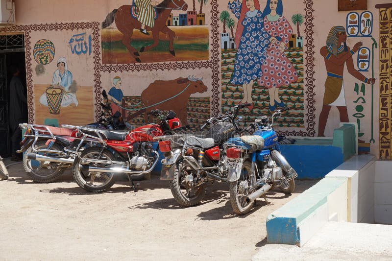 Motorcycles in Egypt on the Street Editorial Photography - Image of ...