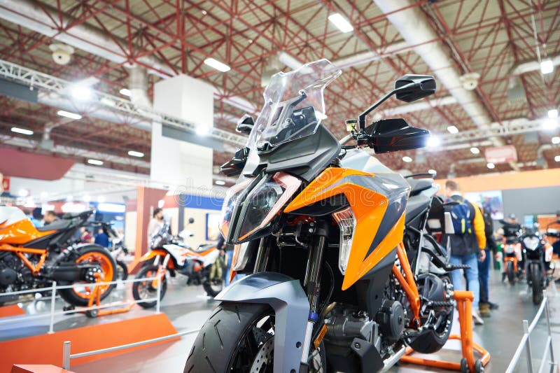Motorcycles at the Exhibition Stock Photo - Image of futuristic, modern ...