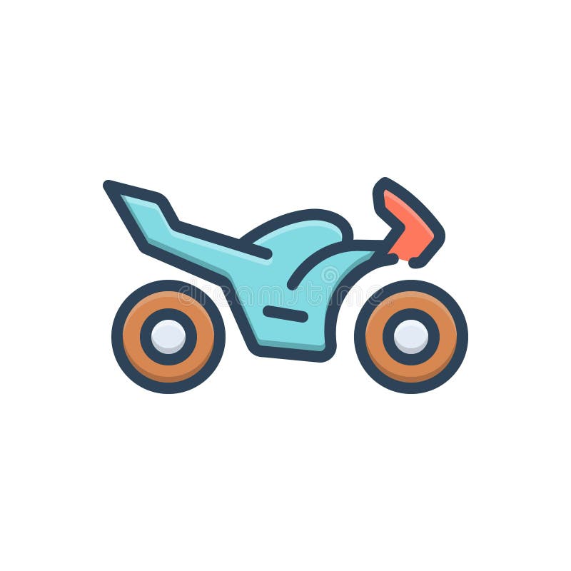 Color Illustration Icon for Motorcycles, Motorbike and Vehicle Stock ...