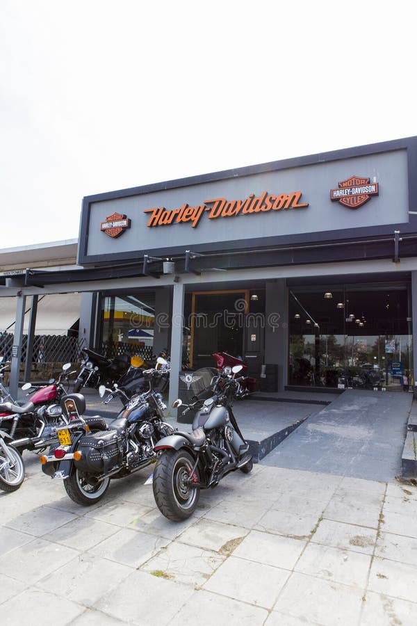 Motorcycles Parked in Front of a Motorcycle Shop Editorial Photo ...