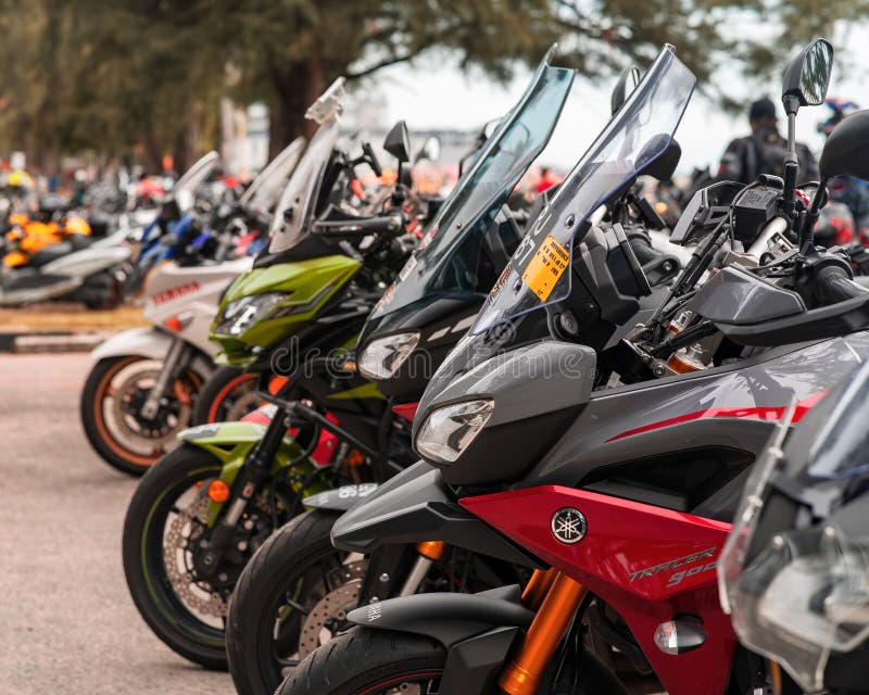 Motorcycles Parked in a Line at the Bike Week Event. Editorial Image ...