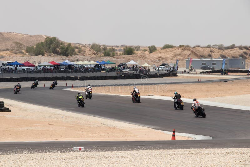 Motorcycles on a Race Track on a Training Day B.b Editorial Photo ...