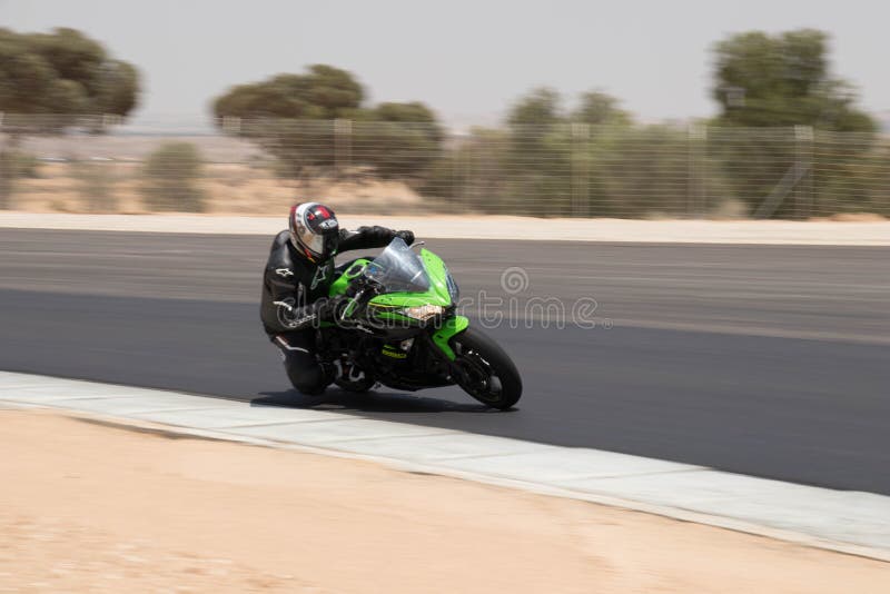 Motorcycles on a Race Track on a Training Day B.b Editorial Photo ...