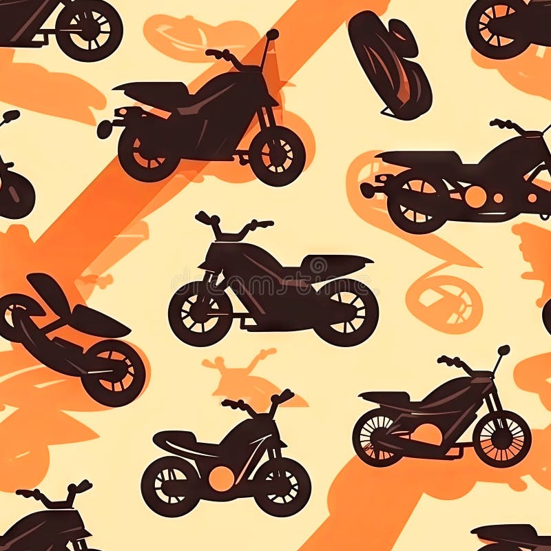 Motorcycles with Shadow Pattern Banner Wallpaper Stock Photo - Image of ...