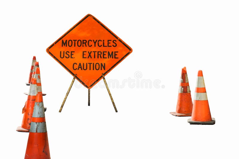 Motorcycles Use Extreme Caution Sign Stock Image - Image of caution ...