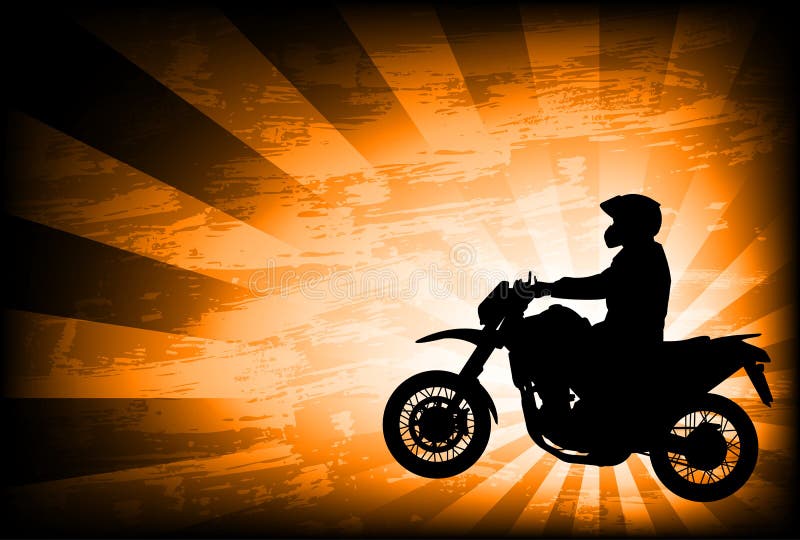 Motorcyclist on the Abstract Background Stock Vector - Illustration of ...